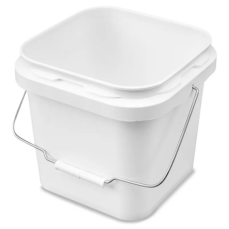 White 2 Gallon Square Bucket — Metropolitan Materials